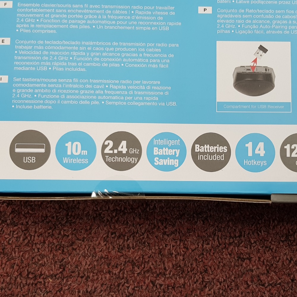 New Vivanco IT-KB MS USB Wireless Keyboard & Mouse - Own4Less